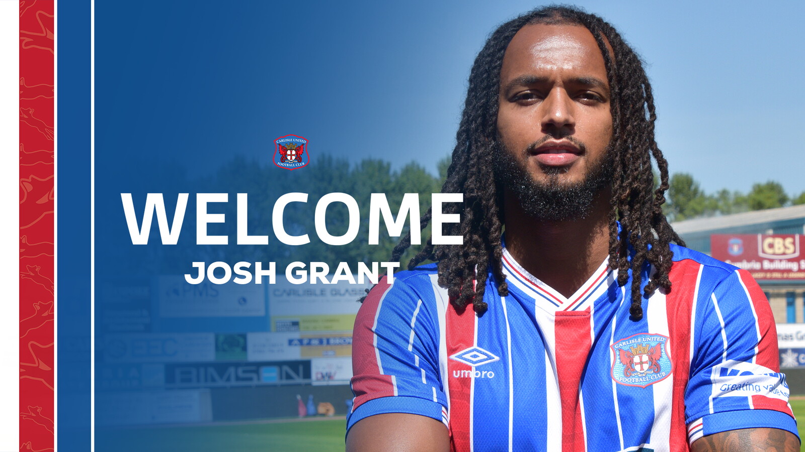 JOSH GRANT ARRIVES AT BRUNTON PARK | Carlisle United Football Club