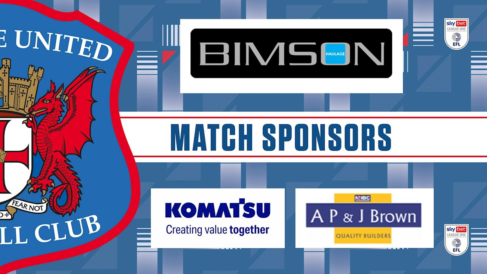 MATCH SPONSORS: Derby | Carlisle United Football Club